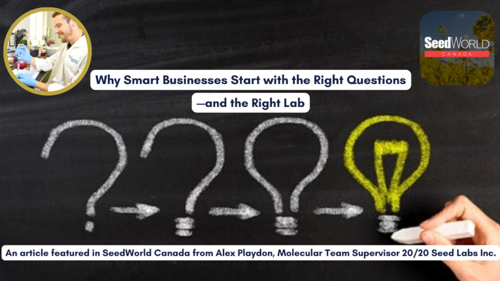 Why Smart Businesses Start with the Right Questions—and the Right Lab - 2020 Seed Labs