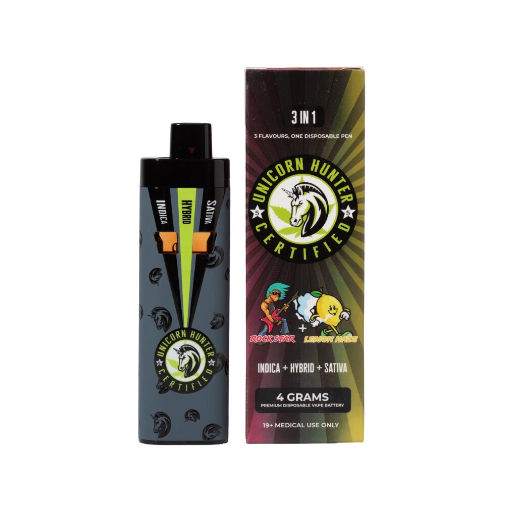 Unicorn Hunter - 4g Disposable THC Vape - Rockstar X Lemon Haze